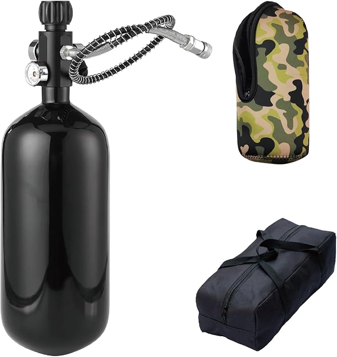 AOKELAI 1600cc 6,000psi Carbon Fiber Air Tank for PCP with Valve, Camo ...