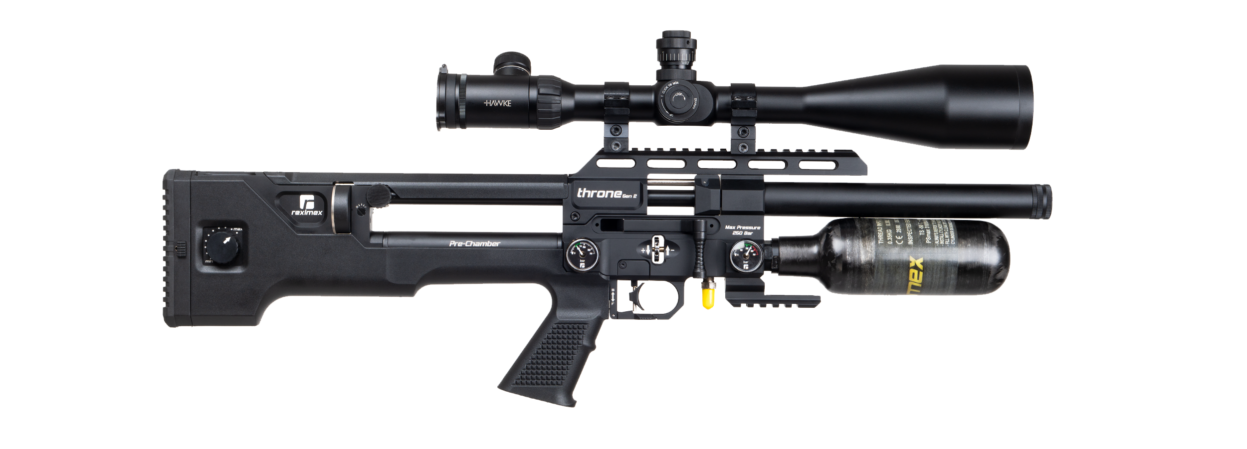 Reximex Throne Gen2 Compact PCP Air Rifle in .22 and .25 Calibers, Ava ...